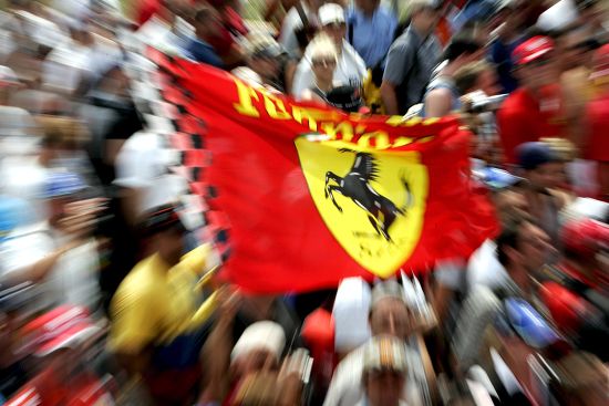 Formula One Spectators Wave Flag Ferrari Editorial Stock Photo - Stock ...