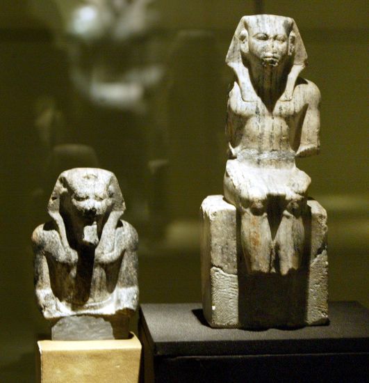 Pharaonic Statues Egyptian Museum Displayerd First Editorial Stock ...