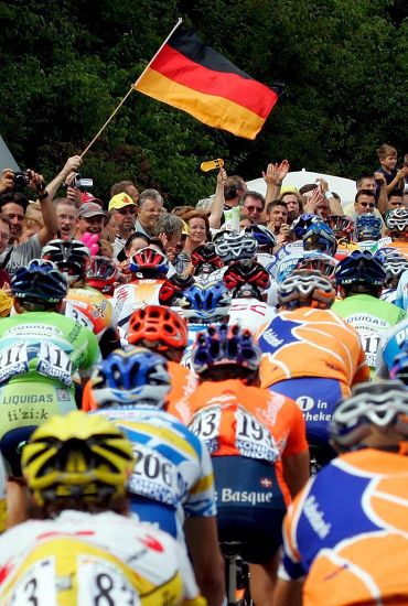 Spectators Wave German Flag They Line Editorial Stock Photo - Stock ...