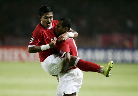 Indonesian Player Elie Aiboy R Celebrates Editorial Stock Photo - Stock ...