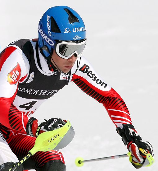Austrias Benjamin Raich Races Second Place Editorial Stock Photo ...