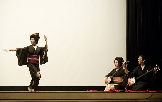 Japanese Geisha On Stage During Dance Editorial Stock Photo - Stock ...