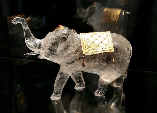 Elephant Rock Crystal Set Rubies Emeralds Editorial Stock Photo - Stock ...