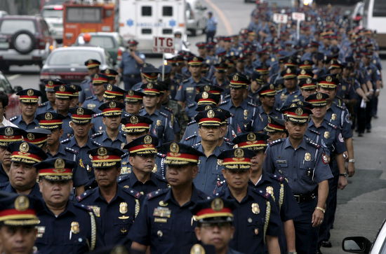 Group Filipino Police Officers Reenact Historic Editorial Stock Photo ...