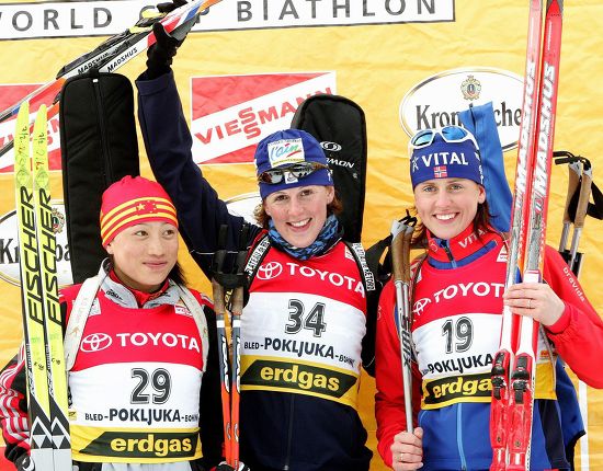 Winners Biathlon World Cups Sprint Women Editorial Stock Photo - Stock ...