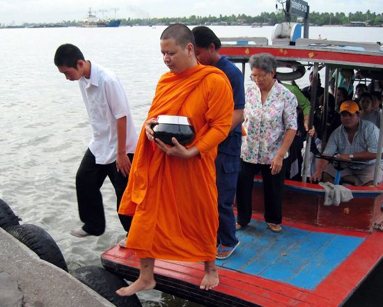 Monk Carrying Typical Monks Bowl Customary Editorial Stock Photo ...