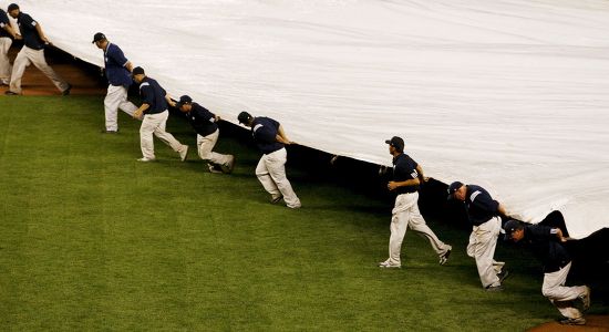 Members Grounds Crew Drag Tarp Over Editorial Stock Photo - Stock Image ...