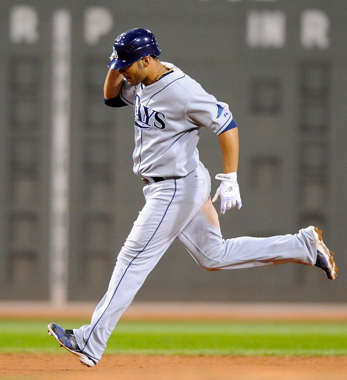Tampa Bay Rays Carlos Pena Holds Editorial Stock Photo - Stock Image ...