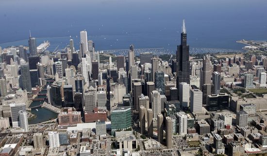 General View Downtown Chicago Area During Editorial Stock Photo - Stock ...