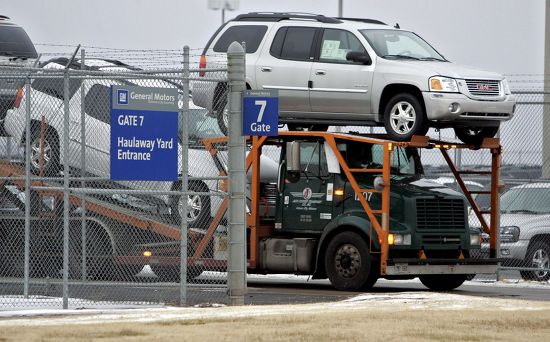 Finished Vehicles Hauled Away On Back Editorial Stock Photo - Stock ...