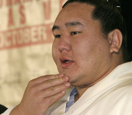 Sumo Grand Champion Asashoryu Answers Question Editorial Stock Photo ...