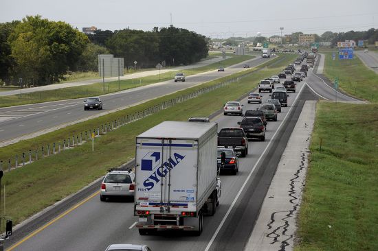 Westbound Lanes Us Interstate 10 Near Editorial Stock Photo - Stock ...