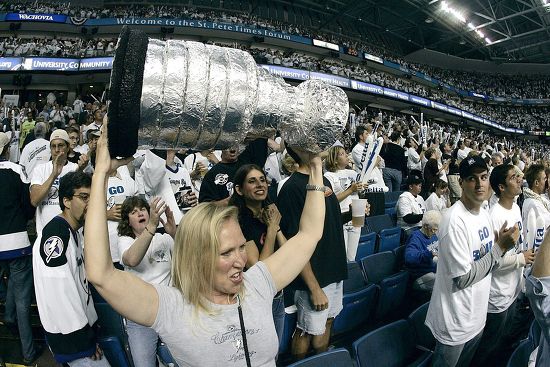 Nancy Baird Holds Replica Stanley Cup Editorial Stock Photo - Stock ...