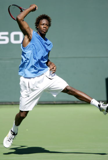 Gael Monfils France Follows Through Forehand Editorial Stock Photo ...