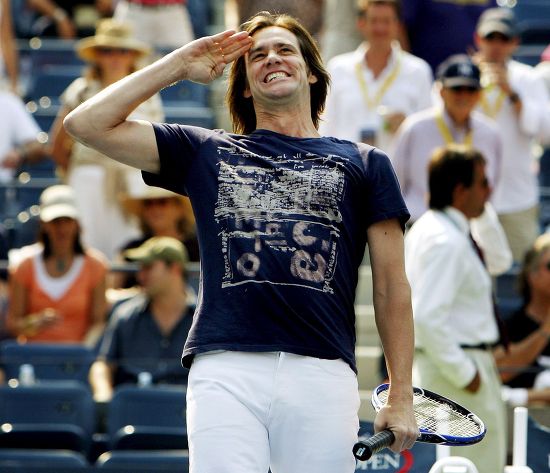 Actor Jim Carrey Salutes After Hitting Editorial Stock Photo - Stock ...