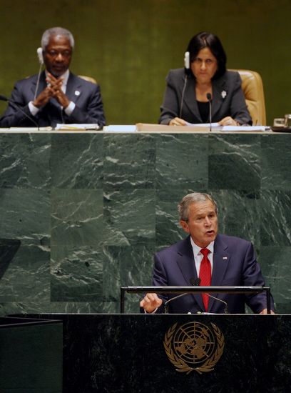 Us President George W Bush Gestures Editorial Stock Photo - Stock Image ...
