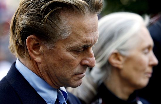 Actor Michael Douglas L Jane Goodall Editorial Stock Photo - Stock ...