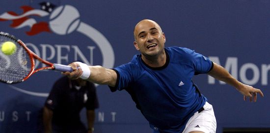 Andre Agassi Us Reaches Forehand Return Editorial Stock Photo - Stock ...