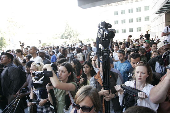 Media Fans Crowd Front Doors Ucla Editorial Stock Photo - Stock Image ...