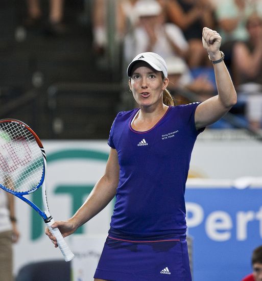 Justine Henin Belgium Celebrates Her Win Editorial Stock Photo - Stock ...
