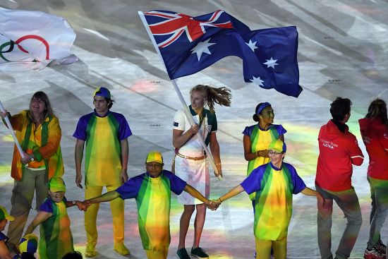 Olympic Rower Australian Flag Bearer Kimberley Editorial Stock Photo ...
