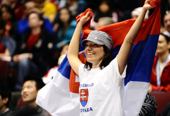 Slovakia Fan Celebrates After Her Team Editorial Stock Photo - Stock ...