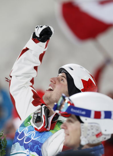 Canadas Alexandre Bilodeau Celebrates On Podium Editorial Stock Photo ...