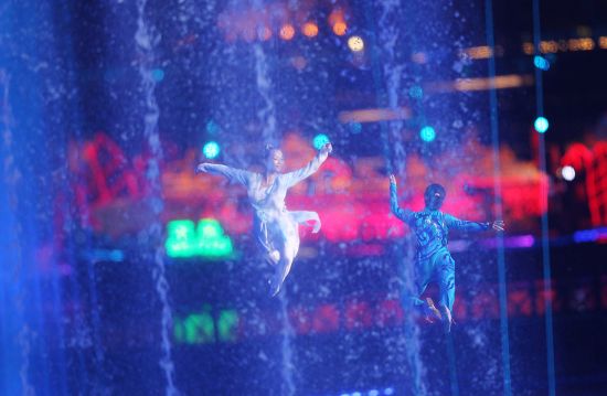Performers Dance Suspended Air During Opening Editorial Stock Photo ...