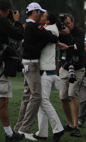 Frenchman Gregory Bourdy Given Kiss By Editorial Stock Photo - Stock Image | Shutterstock
