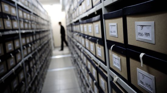 Employee Walked Corridor New Centralized Archive Editorial Stock Photo ...
