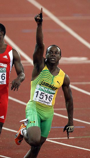 Jamaica Lerone Clarke Celebrates His Win Editorial Stock Photo - Stock ...