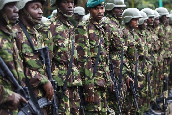 Kenyan Soldiers Line Prepare Military Parade Editorial Stock Photo ...