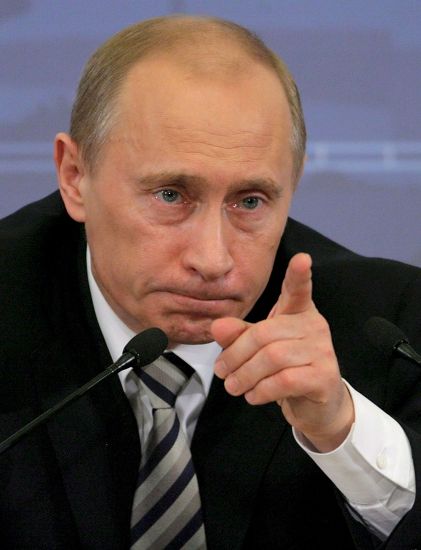 Russian President Vladimir Putin Points Directly Editorial Stock Photo ...
