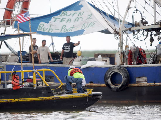 Crew Members Wait Their Boats Oiled Editorial Stock Photo - Stock Image ...