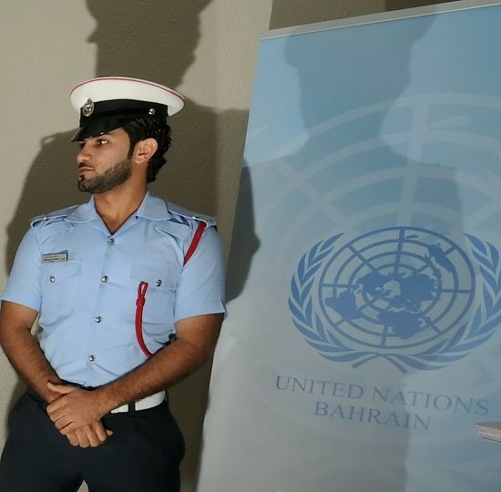 Bahraini Police Officer Stands Next United Editorial Stock Photo ...