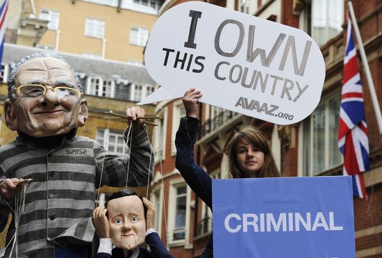 Protester Wearing Rupert Murdoch Mask David Editorial Stock Photo ...