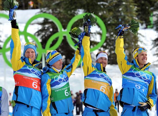 Gold Medal Winning Swedish Relay Team Editorial Stock Photo - Stock ...