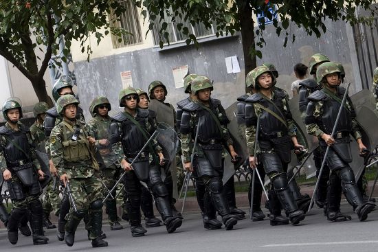 Security Forces Full Body Armor Walk Editorial Stock Photo - Stock ...
