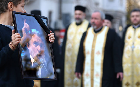 Child Holds Portrait Romanian Poet Adrian Editorial Stock Photo - Stock ...