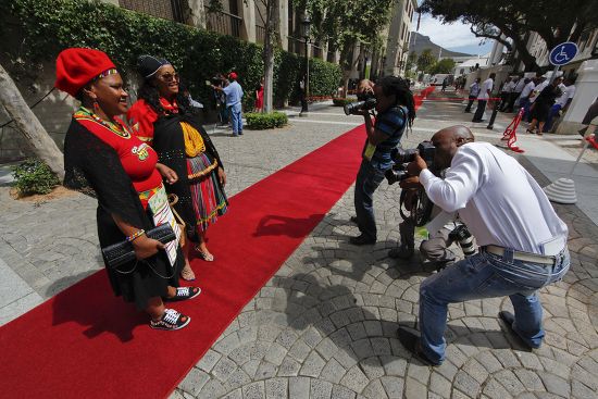 South African Photographers Photograph Dignitaries Arriving Editorial ...