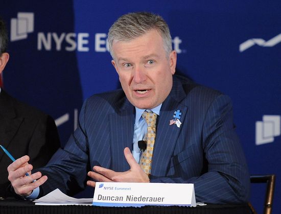 Nyse Chief Executive Duncan Niederauer Speaks Editorial Stock Photo ...