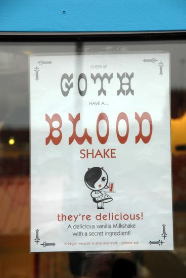 Cheer Goth Have Blood Shake Sign Editorial Stock Photo - Stock Image ...