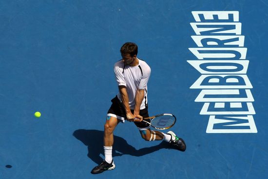 Marco Chiudinelli Switzerland Returns Ball During Editorial Stock Photo ...