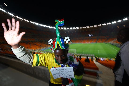 South African Soccer Fans Celebrate Their Editorial Stock Photo - Stock ...