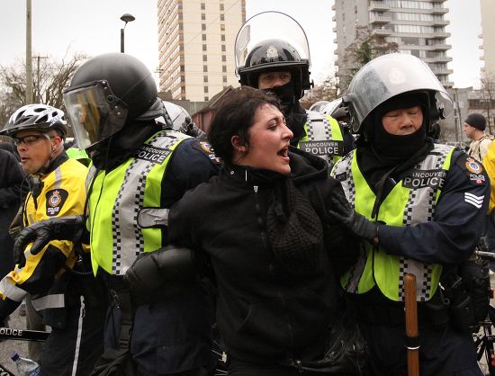 Protesters Olympic Resistance Network Police Forces Editorial Stock ...