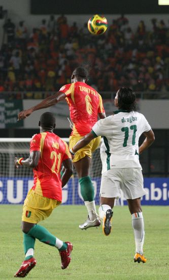 Didier Drogba Ivory Coast Leaps Header Editorial Stock Photo - Stock ...