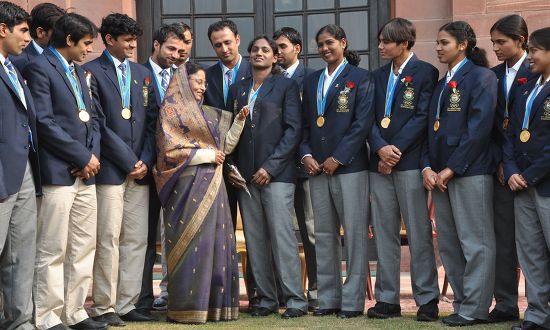 Indian President Prathiba Singh Patil Saree Editorial Stock Photo ...