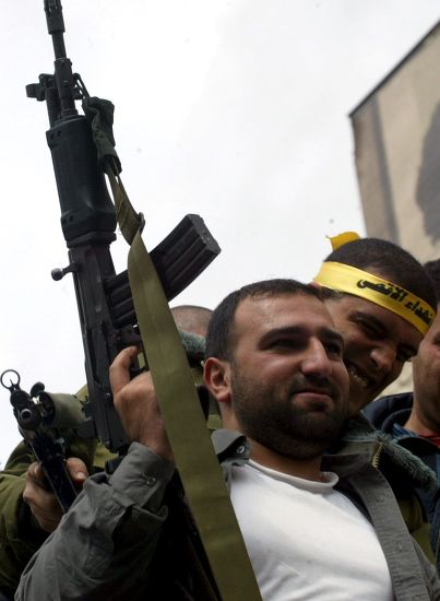 Armed Palestinian Demonstrator Holds His Rifle Editorial Stock Photo ...