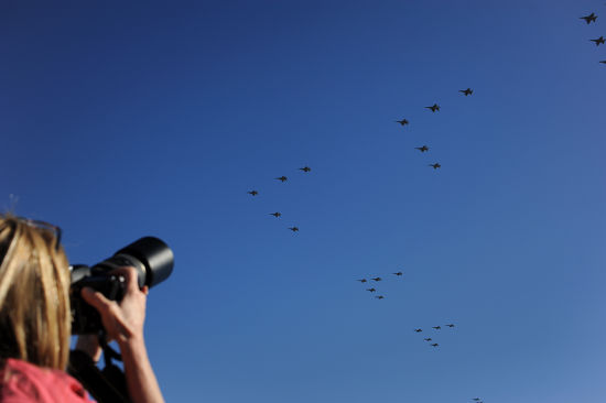 Photographer Takes Pictures Jet Fighter Planes Editorial Stock Photo ...