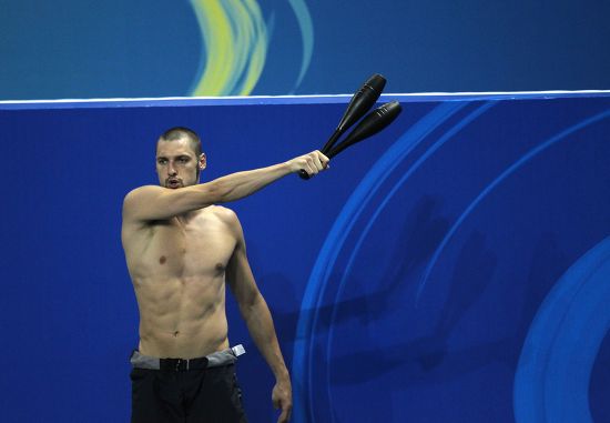 Swimmer Training Weights Training Session During Editorial Stock Photo ...